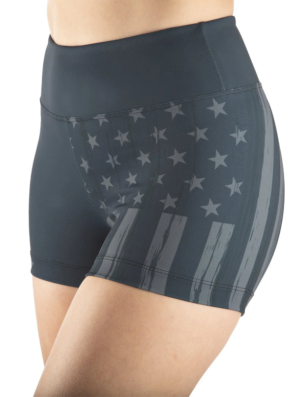 Women's Charcoal Flag Freedom Performance Short — Upcrafted