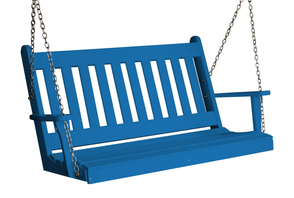 Keystone Amish Co. 5 Foot Franklin Poly Composite Porch Swing, Blue ...