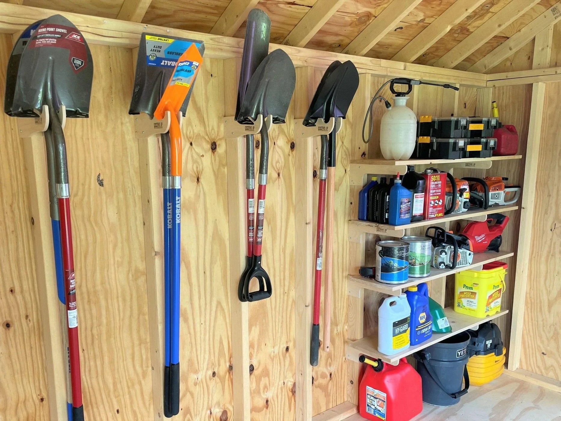 Deluxe Shed Organizer Kit, Garden Yard Tool Rack, Outdoor Storage ...